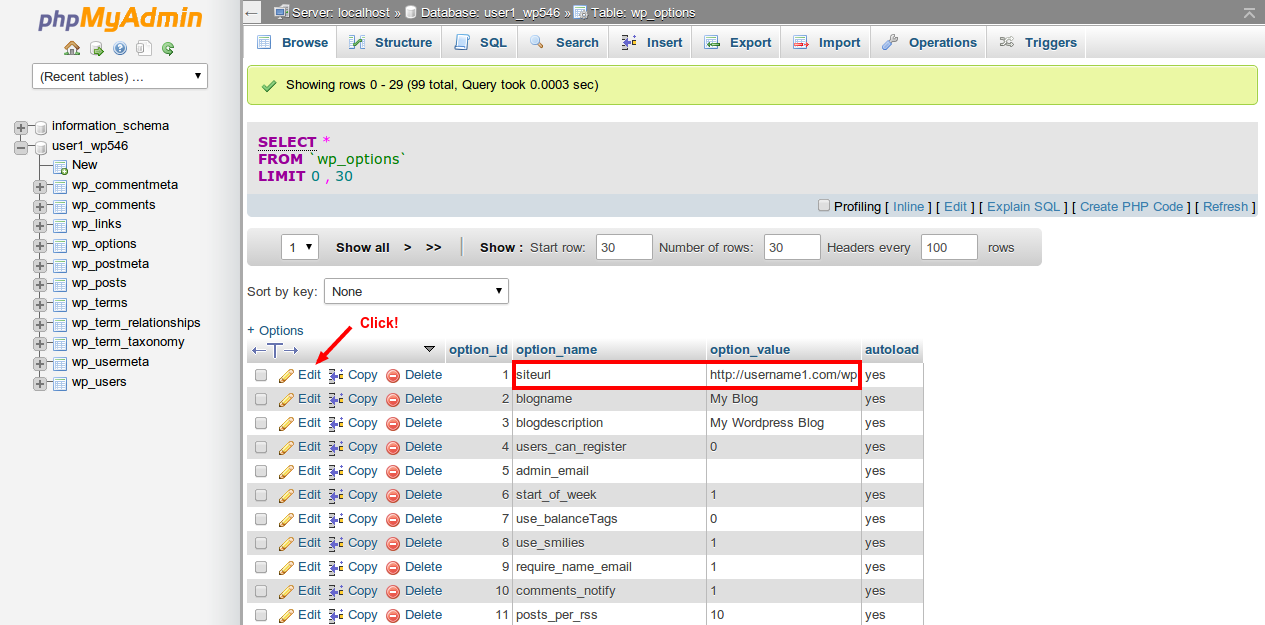Change WordPress Site URL Via phpMyAdmin | Adhava Host - Blog